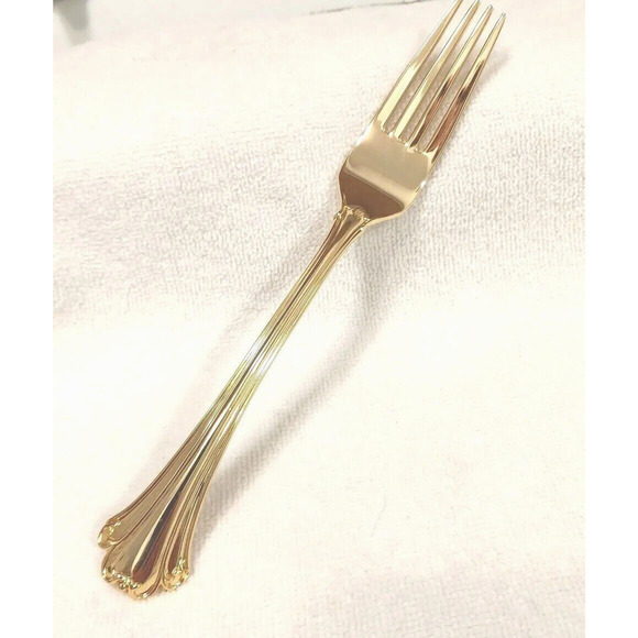 F.B. Rogers GOLD | Dining | Fb Rogers Gold Dinner Fork Chippendale Gold ...